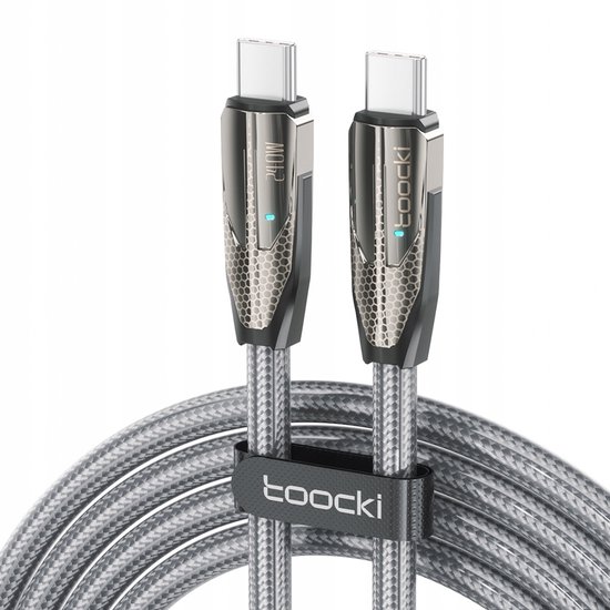 Tocki 240W USB-C naar USB-C Snellader Kubel - 2m Zwart | bol