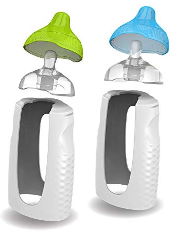 Natuurlijke Babyfles met Tepels en Etui - 2 Stuks | bol