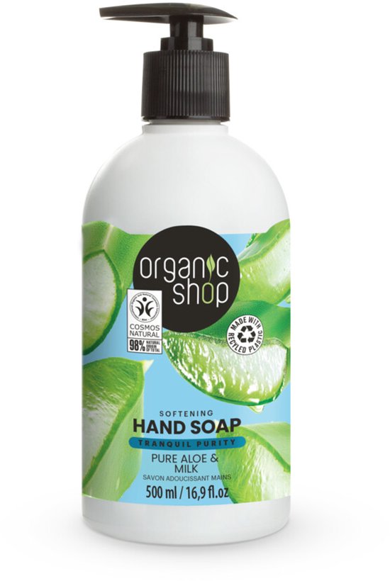 Organic Shop - Handzeep Aloe & Milk - Verzachtend en Hydraterend - 500 ...