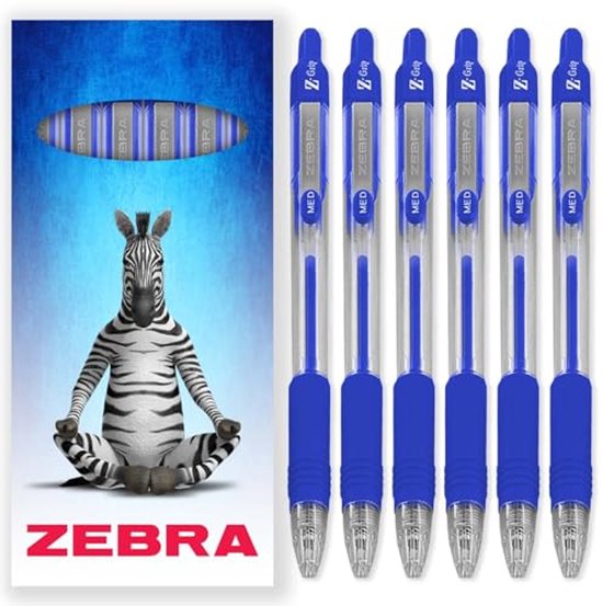 Retractable Ballpoint Pens 1mm Nib - 6 Pack - Gift Box - Perfect for ...