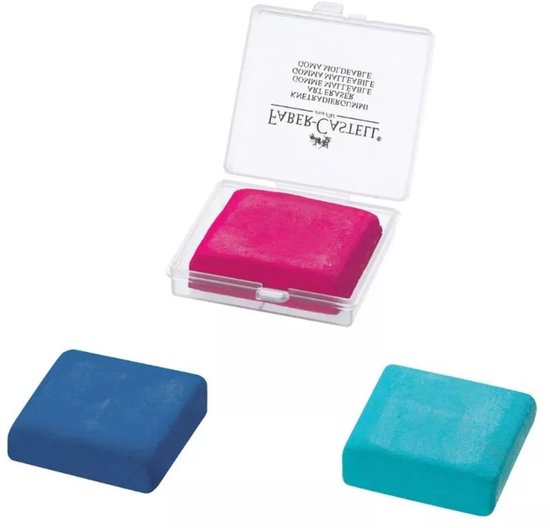 Kneedgum in bramen, turquoise en citroen - Set van 3 | bol
