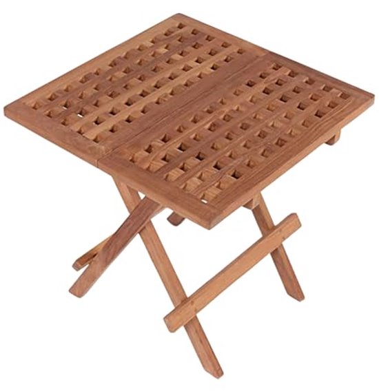 Bijzettafel van Teakhout - Inklapbare Outdoor Meubel tafel - 50 x 50 cm ...