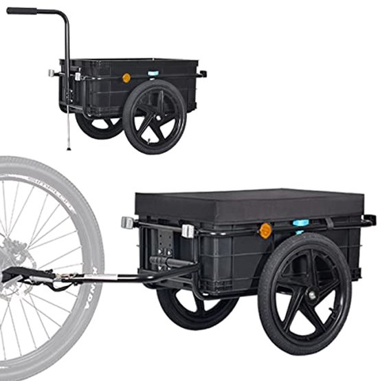 Fietsaanhanger en Handwagen met 70 Liter Transportbox | bol
