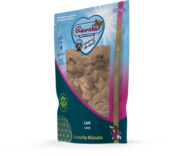 Renske Gezonde Beloning Crunchy Hondensnack Lam - 200 gr | bol