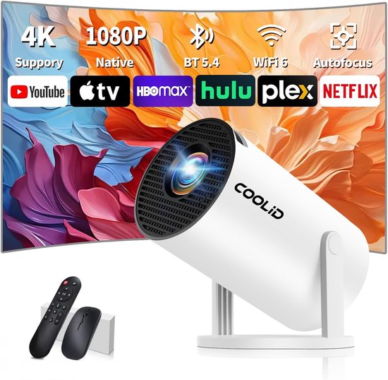 Vidéoprojecteur Portable avec Wifi et Bluetooth, Mini Projecteur Full ...