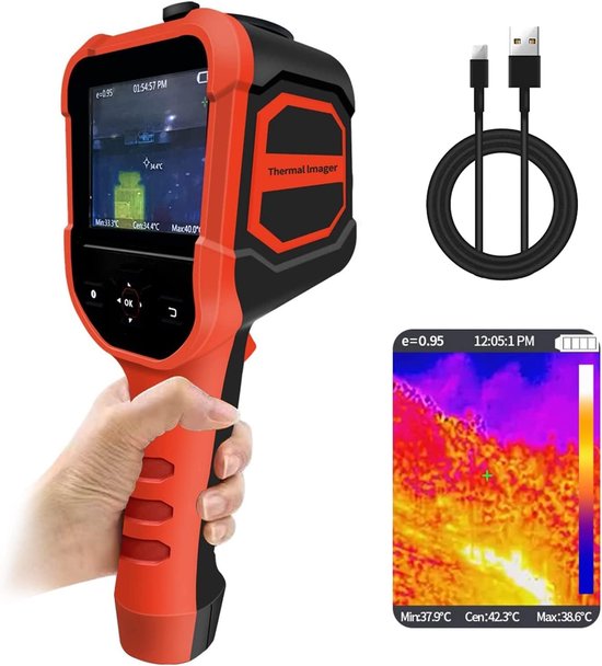 Infrarood warmtebeeldcamera met hoge resolutie en 3,5 inch scherm | bol