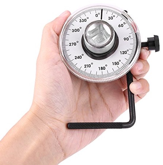 Angle Gauge, 1/2 inch Adjustable Drive Angle Torsion Key Measure Auto ...
