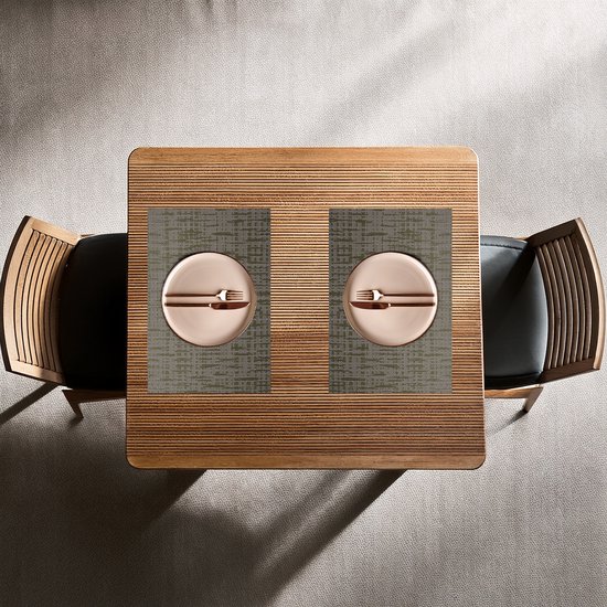 Cosy & Trendy Tafel Placemats - 8x - geweven - groen/roze - 30 x 45 cm ...