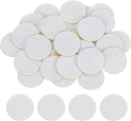 Allecto plus - 120 ronde vilten cirkels 20 mm wit - zelfklevende ...