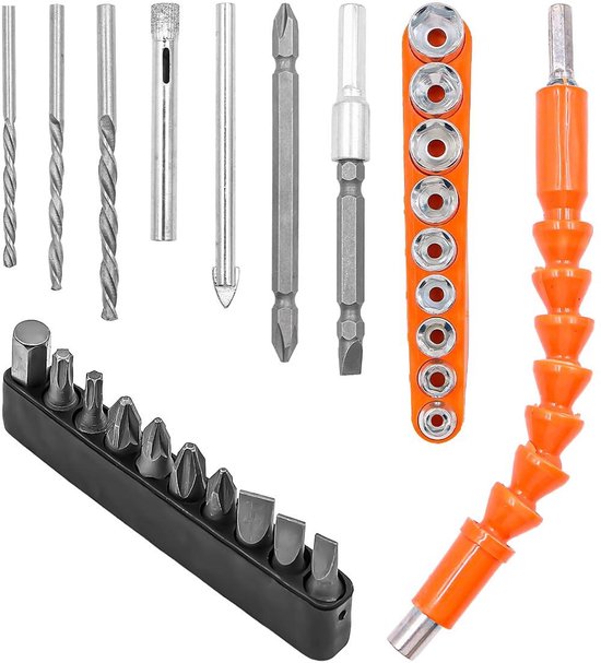 Allecto plus - 28-delige Flexibele Schroevendraaier Boor Extension Set ...