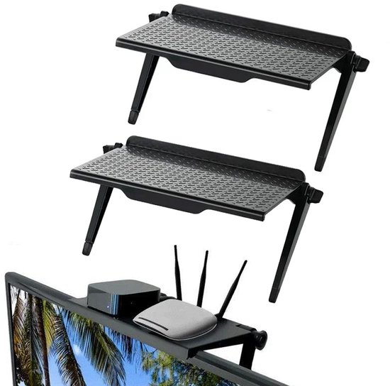 TVs Screen Top Storage Shelfs 2 stuks - Adjustable Monitors Storage ...
