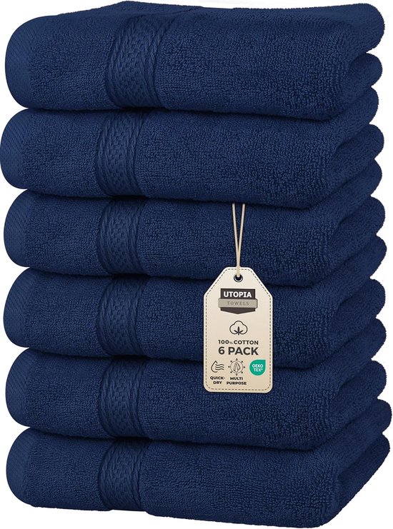 Premium Handdoeken Set - 6 Luxe Handdoeken 100% Katoen voor Badkamer en ...