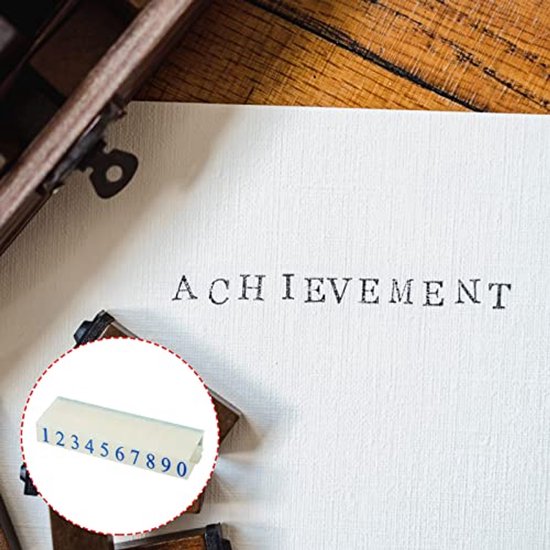 Combinatienummerstempel, afneembare stempel met 9 cijfers persnummer ...