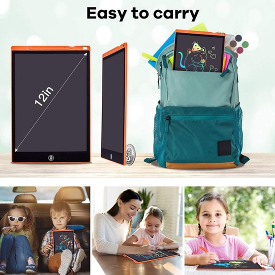 12 Inch Kleuren LCD Tekentablet voor Kinderen - Digitaal Tekenbord en ...