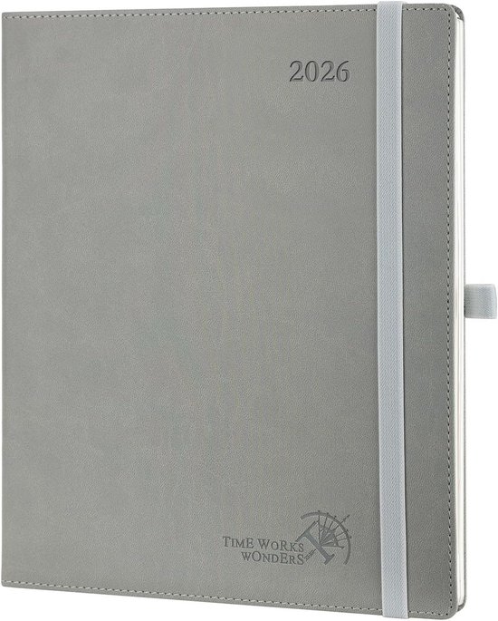 Agenda 2026 Weekoverzicht Groot PU Leer Softcover - Verticaal ...