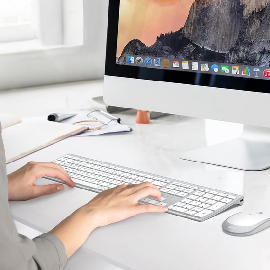 Draadloos Toetsenbord en Muis Set - Stil en Ultradun, USB-C met Lange ...