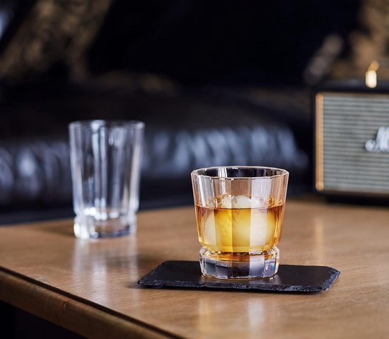 Set van 6 Luxe Kristallen Glazen - Laag Model 32 cl - Glanzend en Zeer ...