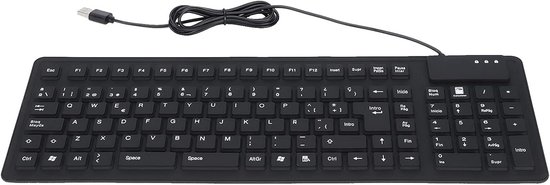 Stil en Draagbaar USB Toetsenbord met Spaans AZERTY Layout - Waterdicht ...