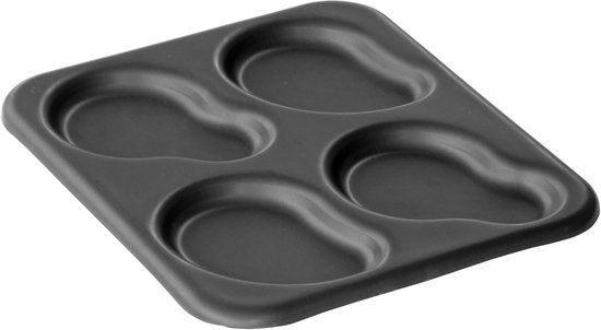 4-Vaks Omeletpan voor Gas, IR en Huisovens - 24 x 28 cm, Antiaanbak | bol