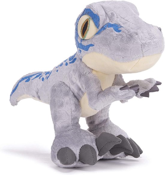 Grote Pluche Velociraptor Dinosaurus Knuffel Blauw 25 cm | bol