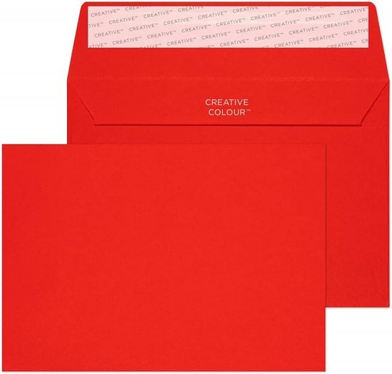 Creatieve Kleuren Enveloppen C6 Zelfsluitend Rood - Pak van 500 | bol
