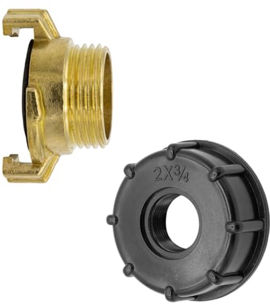 3/4 Inch IBC Tank Connector Messing Adapter Cap S60 x 6 met MS ...