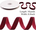 10 Yards Bordeaux Rood Fluweel Lint voor Geschenkverpakking en ...