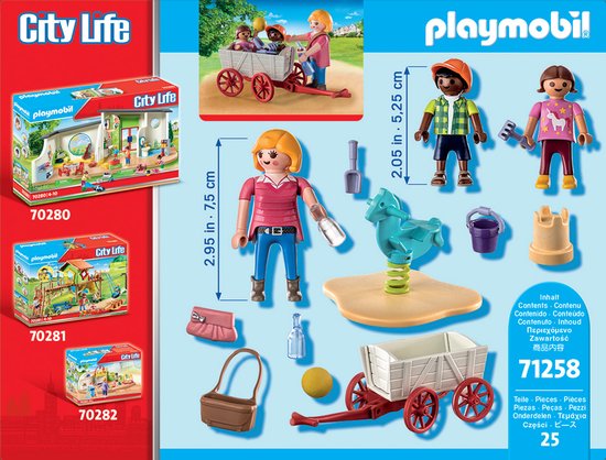 PLAYMOBIL Starterpack Opvoeder met Bolderwagen - 71258 | bol