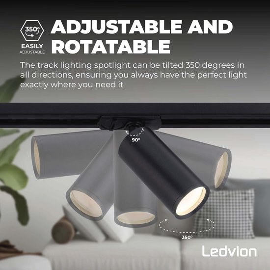LED Rail Lights met 4 Spotlights - Dimbaar en 2700K Warm Wit | bol