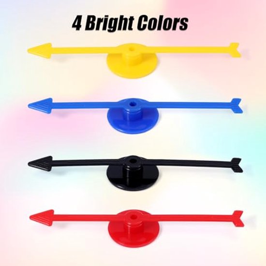 12 Pieces Arrow Game Spinners, 10cm 4 Colors Plastic Spinner Game Guide ...