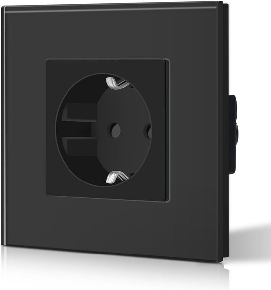 Stopcontact 1 Compartiment EU-standaard - Kristal Glas - 16 Amp 250 V ...