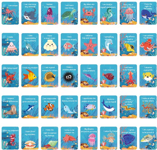 40 Pieces Affirmation Cards for Kids, Inspirational Notes Positive ...
