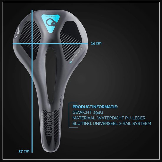 Ergonomisch Fietszadel met Geheugenschuim en Gel - Comfortabel ...