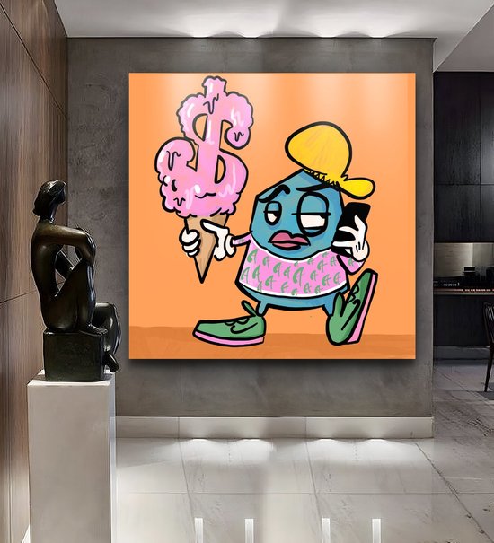 Dollar cream. Ice Ice baby. Andy the Dandy - Meerdere kleuren - Canvas ...