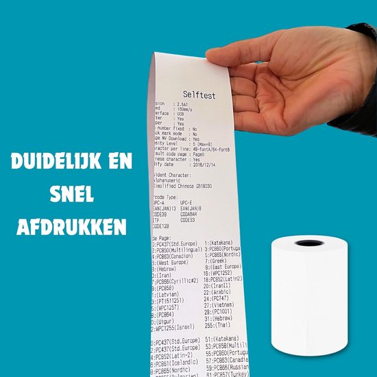 Premium Thermisch Papier Kassabon Rol 57 x 40 mm voor PDQ en EPOS ...