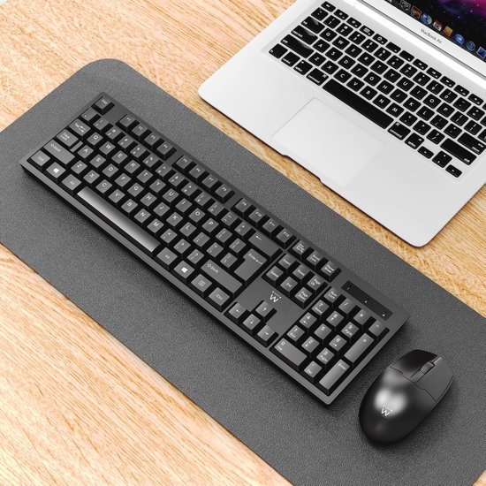 Draadloos Toetsenbord en Muis Set met QWERTY Lay-out voor PC en Laptop ...