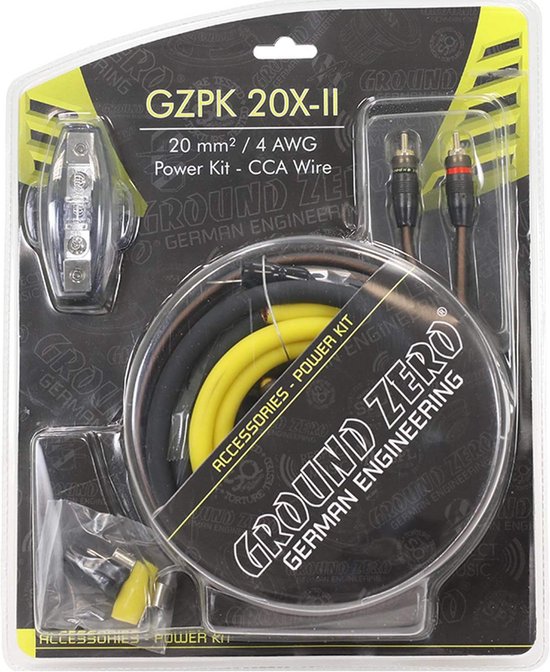 Hoogwaardige 35 mm² Stroomkabelinstallatieset met RCA-kabel en 200 A ...