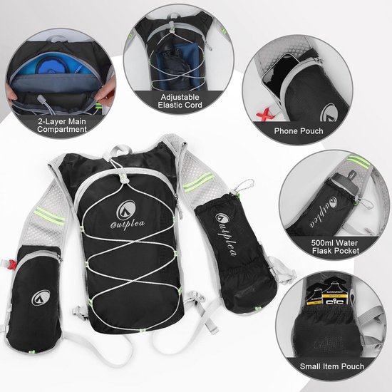Lichte Hydropack met 2 Liter Waterzak voor Wandelen, Fietsen en ...