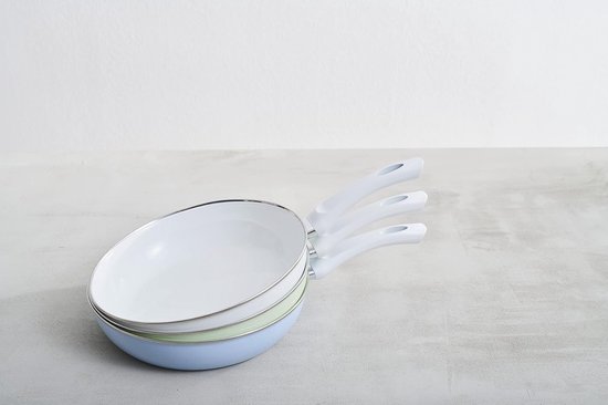 Emaille Pan 24 cm Groen - Duurzaam Koken en Makkelijk Schoonmaken | bol