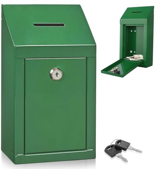 Metalen donatie box liefdadigheid stalen collectebus kantoor suggestie ...