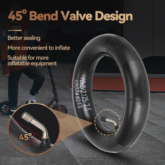 Binnenband 10 x 2,125 voor Elektrische Step met 45° Ventiel - Extra ...
