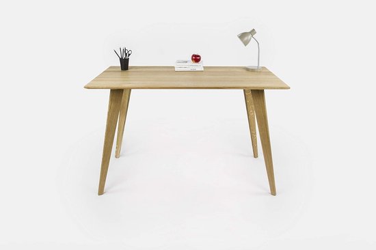 Massief Eiken Houten Bureau voor Thuiswerkplek of Studio - 120cm Breed ...