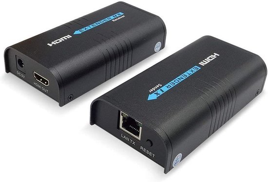 HDMI Extender tot 100m via LAN Kabel - Full HD 1080p Signaaloverdracht ...