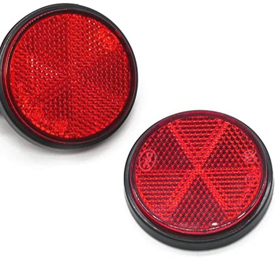 Set van 2 ronde reflectoren voor voertuigen en caravans - E-mark ...