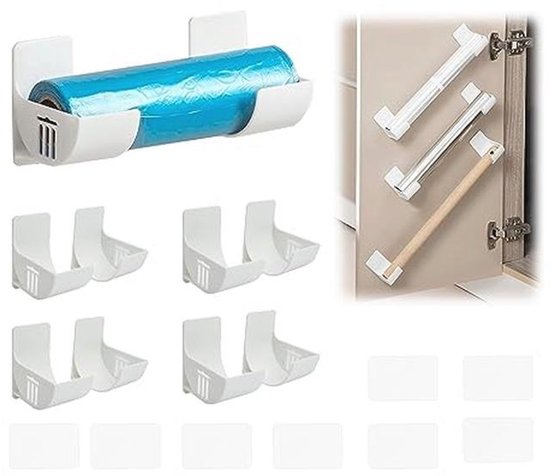 Aluminiumfolie Houder voor Kastdeuren - Zelfklevende Organizer voor ...