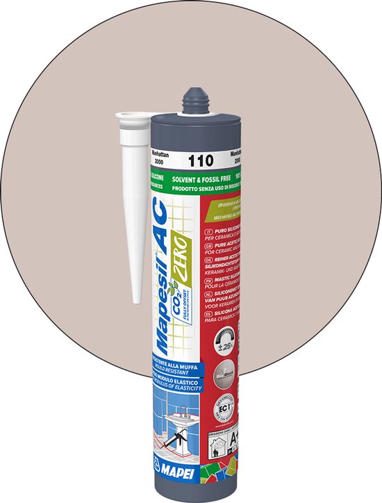 MAPEI Mapesil AC Siliconenkit - Voor Afdichten Van Voegen - Kleur 123 ...
