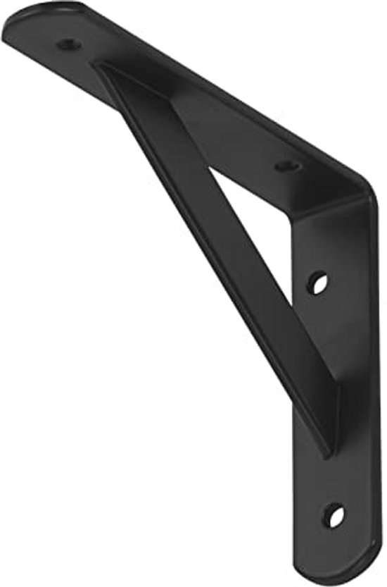 Support d'Étagère Noir 150 x 125 mm - Porte-Étagère Mural Robuste avec ...