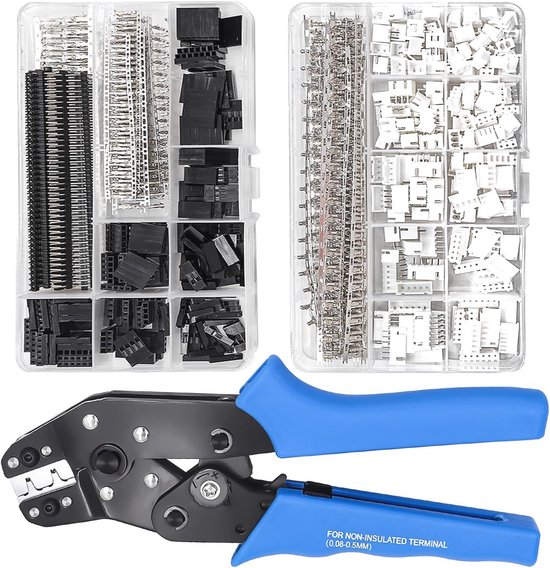 Krimpgereedschapset voor Dupont en JST connectors – Inclusief 600 ...