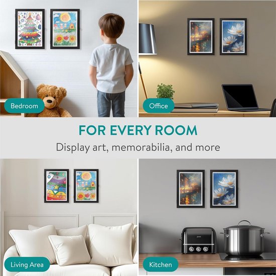 Houten fotolijst set van 2 - A4 lijsten voor kindertekeningen ...