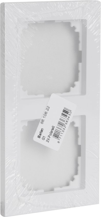 Merten System M Pure afdekraam - inbouw - 2-voudig - actief wit | bol